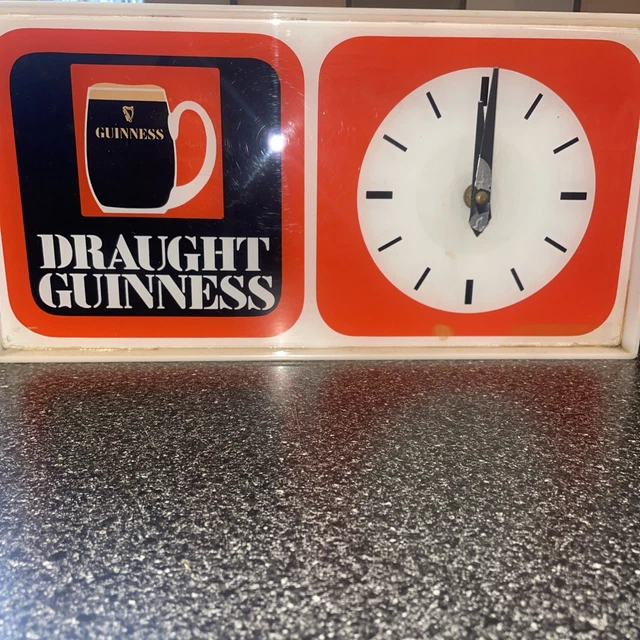 RETRO GUINNESS CLOCK £312.70 - PicClick UK