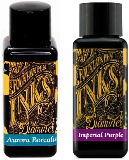 FOUNTAIN PEN INK 30Ml - Aurora Borealis & Imperial Purple - 2 Pack $44. ...