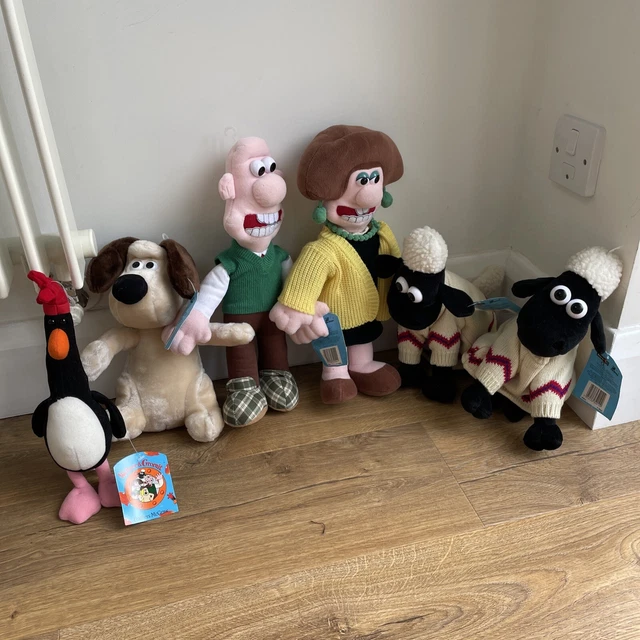 6X WALLACE AND Gromit 8” Plush Shaun Feathers Mcgraw Wendoline Aardman ...