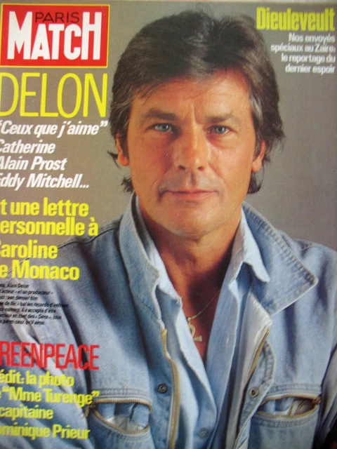 ALAIN DELON CEUX Que J'aime Paris Match N° 1893 Decembre 1985 EUR 10,00 ...