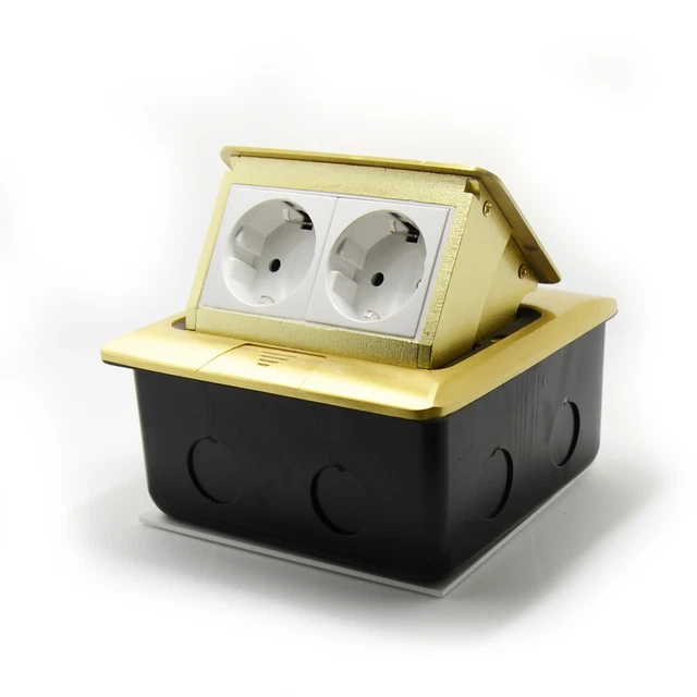 FLOOR SOCKET 2X socket floor socket recessed socket 16A 230V bronze £48 ...