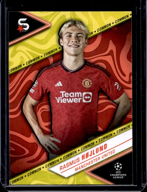 TOPPS SUPERSTARS 2023/24 2024 Rasmus Hojlund Man United Mystic Black ...