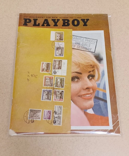 PLAYBOY MAGAZINE NOVEMBRE 1964 : Kai Brendlinger nu pictural/centré pli ...