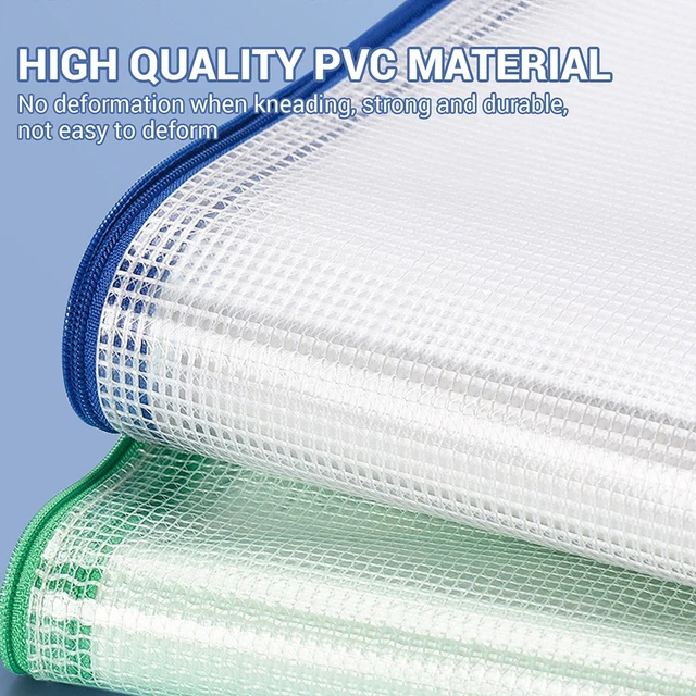 A4 PLASTIC ZIP Files Bags Folder Waterproof Pocket Document Protective ...