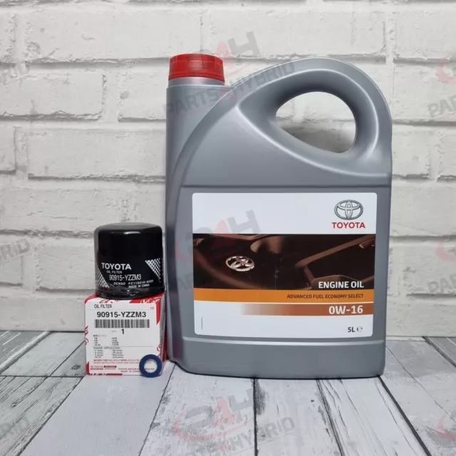 GENUINE TOYOTA INTERMEDIATE Service Kit With 5L 0W16 Oil Filters and ...