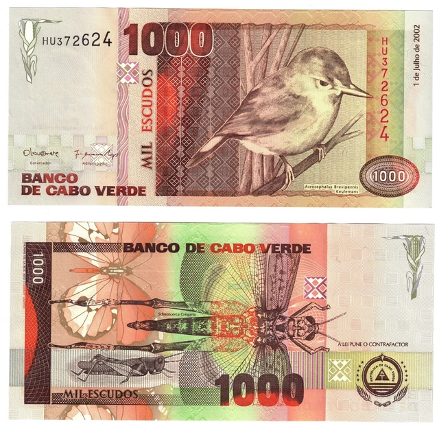 2002 CAPE VERDE 1000 Escudos Banknote P65b UNC $33.86 - PicClick CA