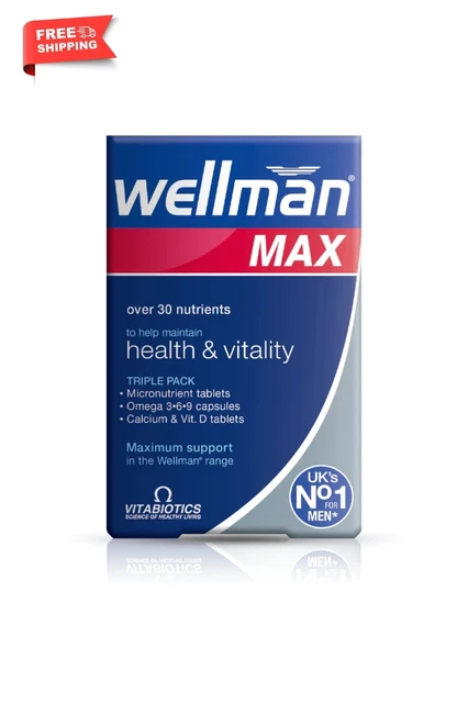 VITABIOTICS WELLMAN MAX - Pack of 84 Tablets/Capsules £16.98 - PicClick UK