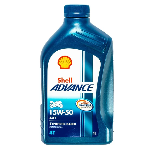 1 LITRE ORIGINAL Shell Advance 4T Ax 7 15W50 L'Huile De Moteur Moto EUR ...