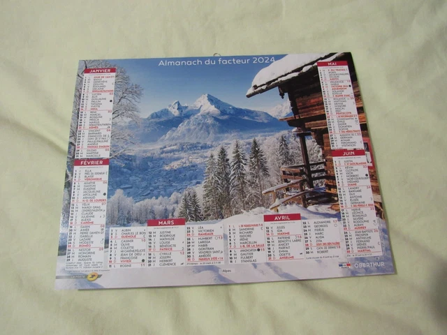 ALMANACH DU FACTEUR / Calendrier La Poste 2024 Les Alpes Neuf EUR 7,00 ...