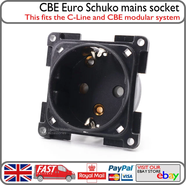 CBE SCHUKO SOCKET Mains 230v 16a Continental Euro European Van Fits C ...