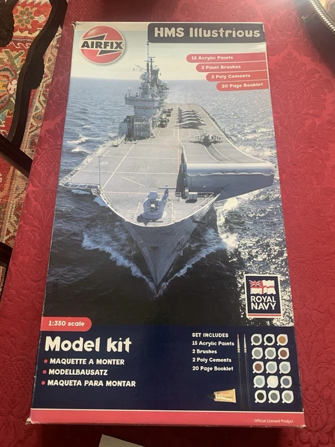AIRFIX HMS ILLUSTRIOUS 1:350 Scale - Vintage, complete, unmade. £89.12 ...
