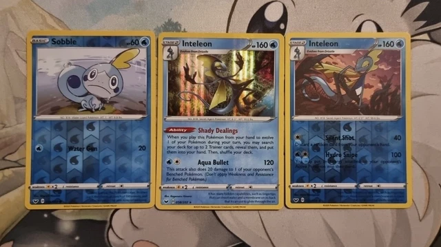 POKEMON CARD INTELEON evolution line sword & shield base set holo ...