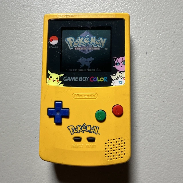 NINTENDO GAME BOY Color Pokemon Pikachu Edition CGB-001 Yellow Console ...