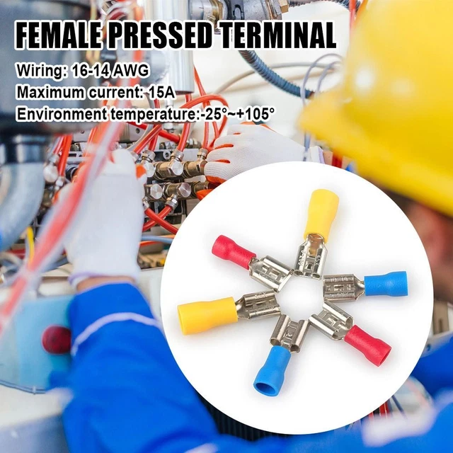 CONNECTOR MALE PRESSED Terminal Insulated Crimp Terminals Cold Pressed ...