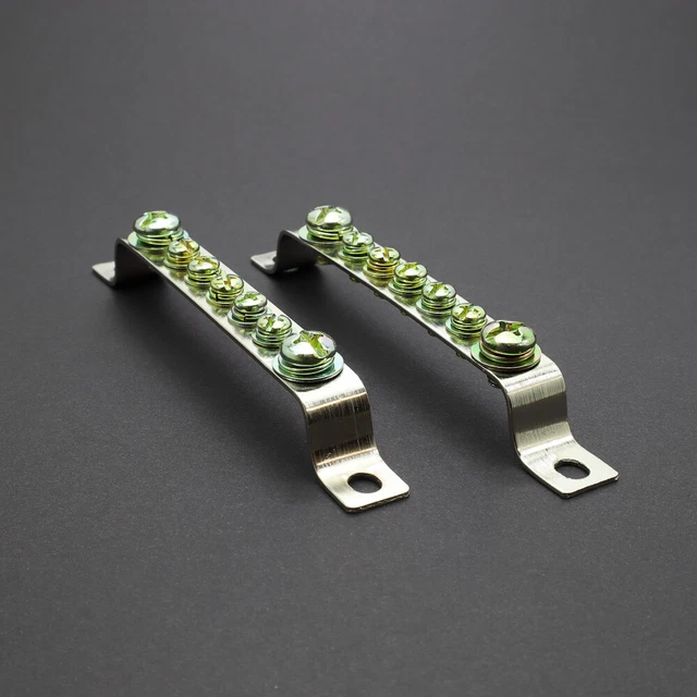 2X 7-WAY EARTH Point Negative Earthing Bus Bar DC Terminal Car Van Boat ...