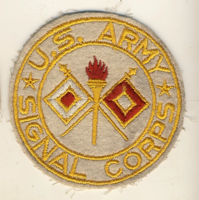 WW2 US ARMY large pocket patch Signal Corps flamme rouge EUR 20,00 ...
