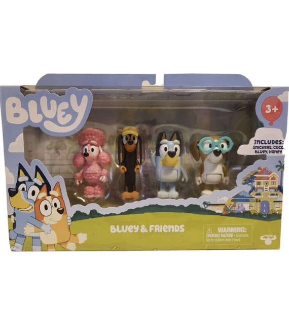 BLUEY AND FRIENDS: Bluey, Coco, Snickers And Honey 4 Figure Pack EUR 10 ...