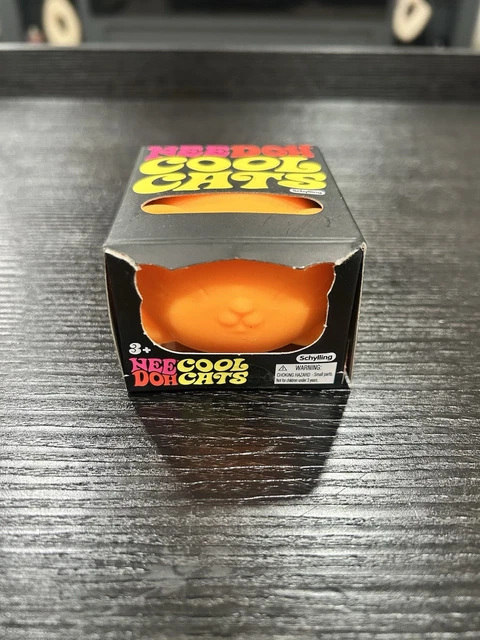 ORANGE NEEDOH COOL Cats, Nee Doh Cat Squishy Stress Ball Fidget Toy ...