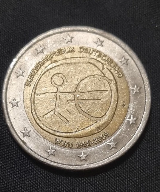 2 EURO MÜNZE Strichmännchen WWU 1999-2009 J Bundesrepublik Deutschland Selten EUR 199,00 ...