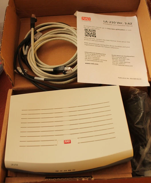 UNITÉ DE TERMINAISON réseau RAD LA-210 EtherAccess SHDSL - Neuf dans sa boîte EUR 178,21 ...