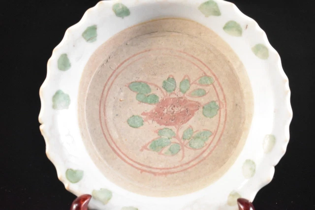 T8037: CHINESE COLORED porcelain Flower Muffle painting PLATE/dish £33. ...