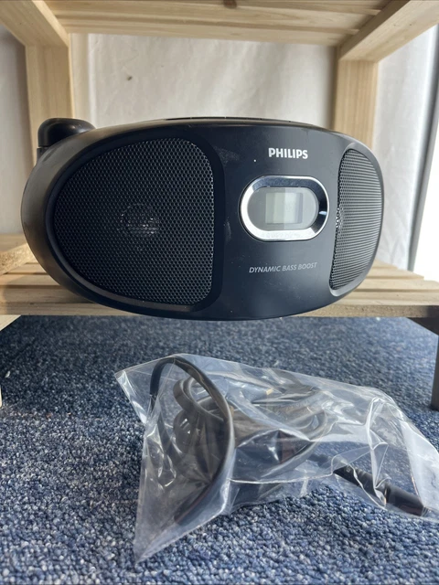 PHILIPS AZ102B SOUND Machine Boombox CD Player FM/Radio Stereo - Black ...