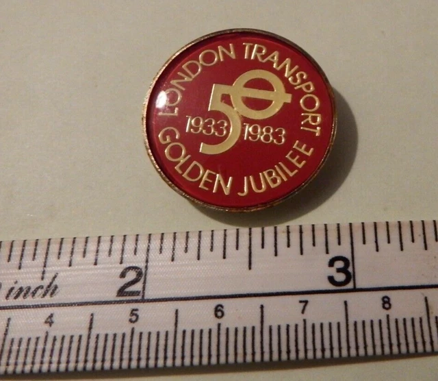 LONDON TRANSPORT GOLDEN Jubilee Enamel Badge 1933 - 1983 Made in ...