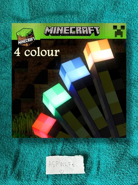 MINECRAFT TOYS LED Torch Night Light Lamp Portable Wall Battery Kids ...