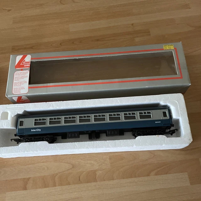 BOXED LIMA W5449 and W16084 Inter-City Coaches Blue&Grey 00 Gauge Model ...