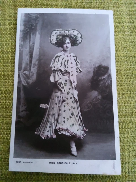 EDWARDIAN ACTRESS MISS Gabrielle Ray, Real Photo Embossed with Glitter. EUR 2,58 - PicClick IT