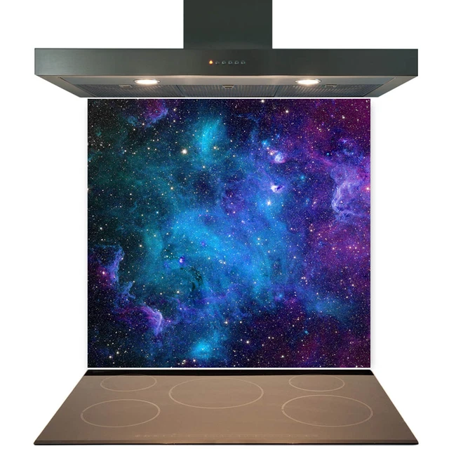 KITCHEN GLASS SPLASHBACK Toughened Tile Cooker Panel Any Size Space £77 ...