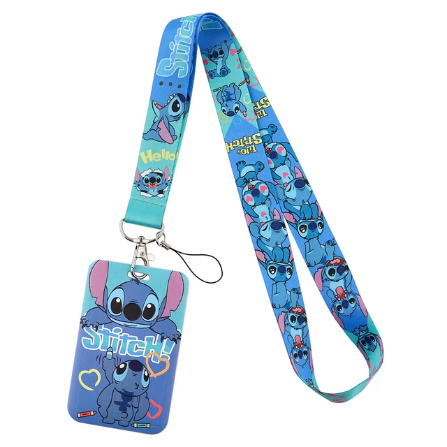 STITCH LILO AND Stitch Cartoon Character Green Lanyard With ID Badge ...