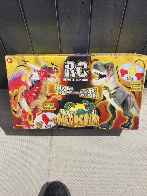 JASMAN MIGHTY MEGASAUR Dinosaur Dragon Walking Roaring moving Remote ...