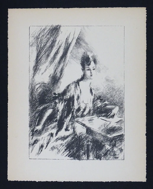 CHARLES GUERIN LITHOGRAPHIE originale de 1925 Elégies Desbordes Valmore ...