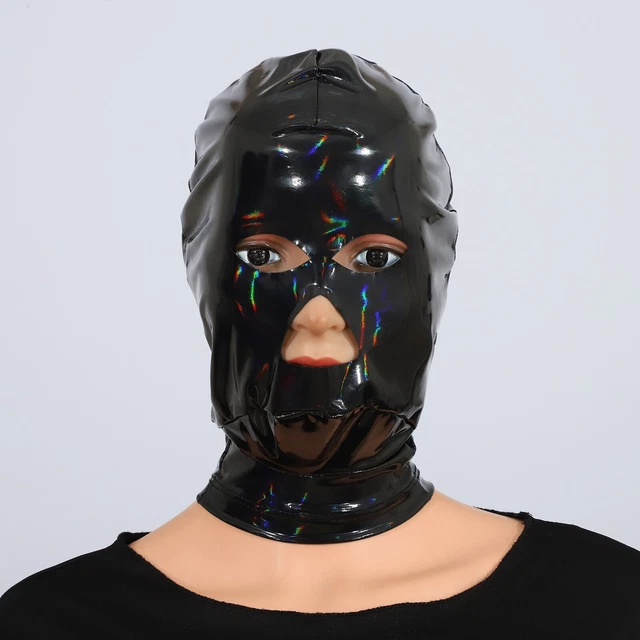 ADULTS FULL-HEAD MASK Crossdressing Hood Headgear Open Eye And Mouth ...