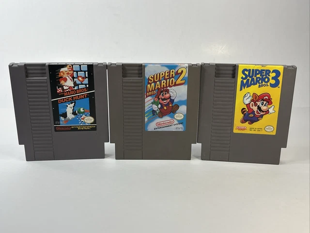 SUPER MARIO BROS NES Nintendo Original Games Trilogy 1 2 3 Duck Hunt ...