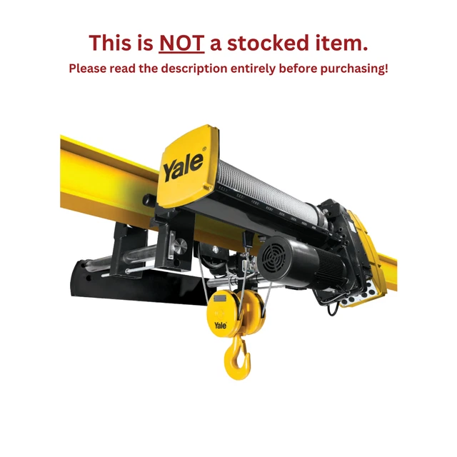 YALE YK WIRE Rope Hoist - 2 Ton, 20 Fpm. 20 Ft. Lift Dist., Underhung ...