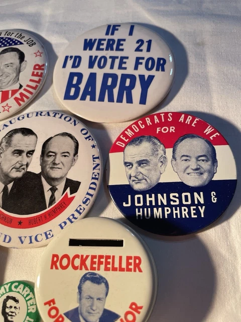 LBJ FLASHER JOHNSON Humphrey Goldwater Miller Political Campaign ...