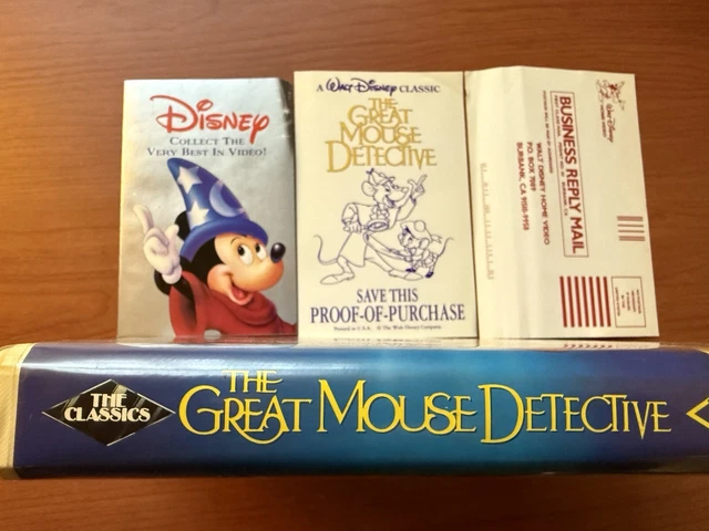 VINTAGE WALT DISNEY *The Great Mouse Detective* Black Diamond (VHS ...