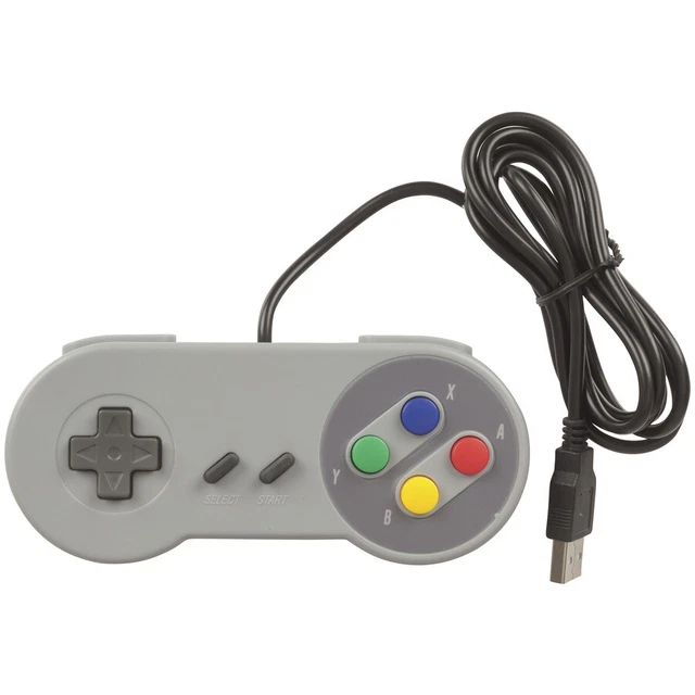 VINTAGE SNES RETRO Game USB Controller Gamepad Joypad Gaming Nintendo ...