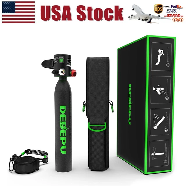 MINI SCUBA DIVING Case Kit 0.5L Oxygen Tank Pump Equipment Underwater ...