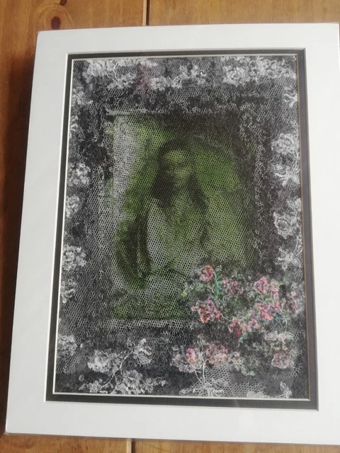 MEMENTO MORI DEAD portrait Quirky morbid original collage (laces) £14. ...