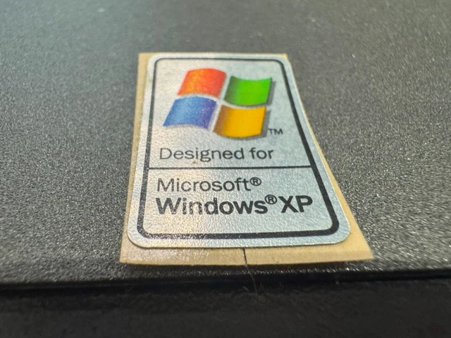 MICROSOFT WINDOWS XP Adesivo sticker label silver/laminato ...