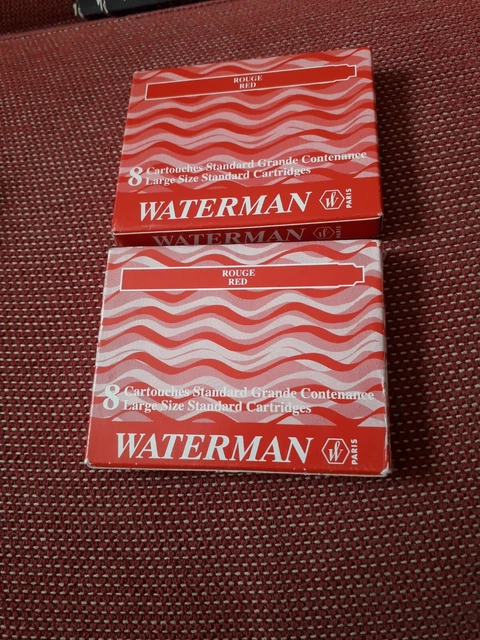 WATERMAN PARIS VINTAGE Cartouches D'encre Stylo Plume Recharge Rouge 2 ...