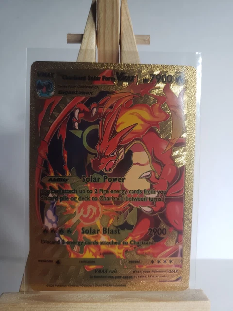 GOLD FOIL CARD Collection Charizard Solar Form Vmax Excellent £4.00 ...