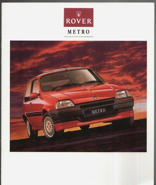 ROVER METRO 1990 UK Market Launch 12pp Sales Brochure GTi GTa GS SL S L ...