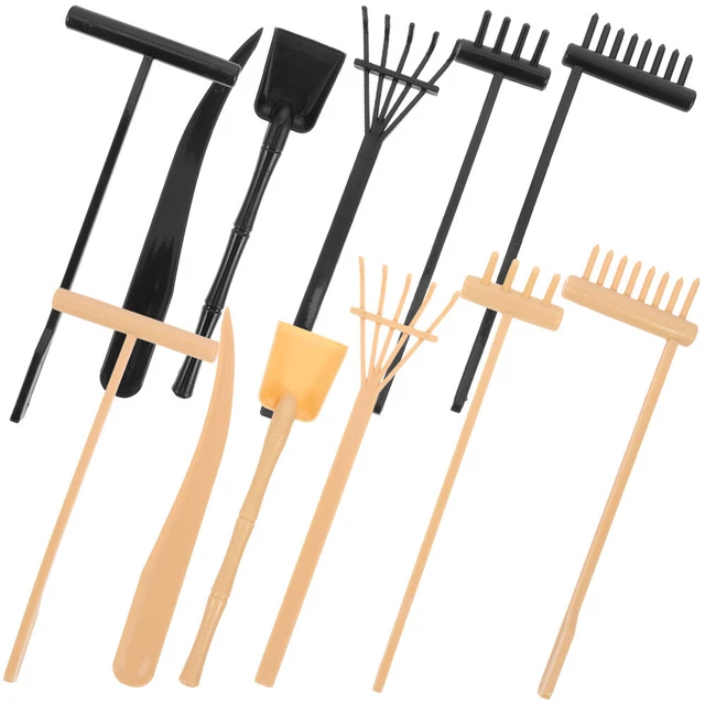 PLASTIC ZEN SAND Table Rake Office Tray Tools Garden Sandbox with Lid £ ...