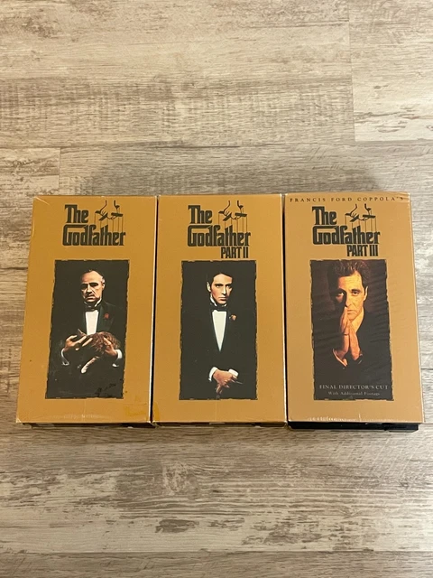 SET OF 3 Paramount Pictures The Godfather Collection Part 1, 2, 3, VHS ...