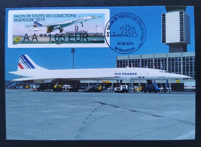 CARTE PREMIER JOUR Vignette Lisa Expo Mulhouse Concorde Air France 2019 ...
