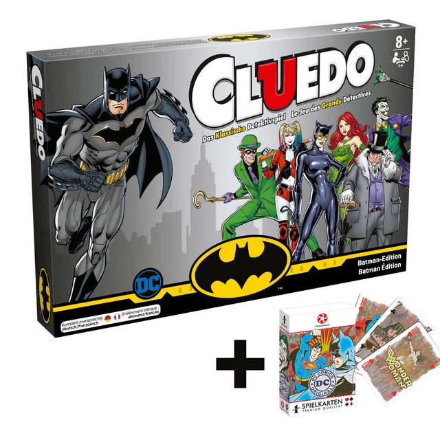 CLUEDO BATMAN ENSEMBLE Incl. Dc Comics Cartes de Jeu de Société ...